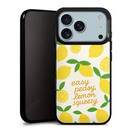 DeinDesign iPhone 17 Pro Handy Silikon H&uuml;lle Case schwarz Handyh&uuml;lle Spruch Statement Lemon