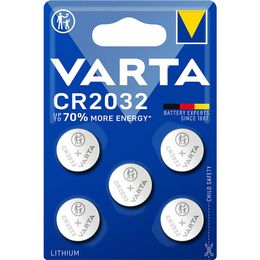 Varta LITHIUM Knopfzelle, CR2032, VE 5 Stk, ab 10 VE
