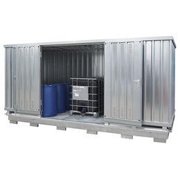 LaCont Gefahrstoff-Container zur passiven Lagerung entz&uuml;ndbarer Stoffe, Au&szlig;en-HxBxT 2570 x 5075 x 2075 mm, verzinkt