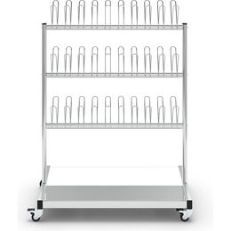 Kongamek Schuh- und Stiefeltrockenwagen, f&uuml;r bis zu 30 Paar Schuhe, LxBxH 870 x 540 x 1200 mm, ab 4 Stk