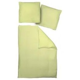 Bettwäsche ADAM "Graphic Ventusl light", grün (hellgrün), B/L: 135cm x 220cm, 1 Stk., 1 Stk., Renforcé, B/L: 80cm x 80cm, 2 Stk., Renforcé, Obermaterial: 100% Baumwolle, Bettwäsche, aus 100 % Bio-Baumwolle, 2 teilig - Bettwäsche Set