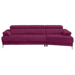 Ecksofa Egoitaliano "Soul, extravagantes Designsofa, Megasofa, super bequem, tolle Details", pink (fuchsia), B:246cm H:99cm T:140cm, Sofas, mit Trapez-Abschlußelement, inkl verstellbarer Kopfteile