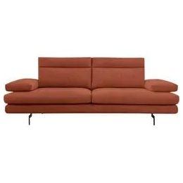 3,5-Sitzer Calia italia "Toby Wing, italienisches Designsofa, super bequem, Megasofa", rot (rosso quebec), B:228cm H:90cm T:113cm, Synthetische Faser (100% Polyester), Sofas, inkl. Sitztiefenverstellung und Armteilfunktion, Füße in Schwarz matt