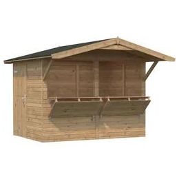 Gerätehaus Palmako "Marktstand Stella", braun (hellbraun), Holzwerkstoff, Gerätehäuser, hellbraun