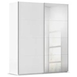 Schwebetürenschrank Rauch "Kleiderschrank Schrank Garderobe Schlafzimmerschrank SCALE-FYRA", weiß (alpinweiß, griffleisten alu), B:181cm H:223cm T:68cm, Holzwerkstoff, Schränke, edle viergeteilte Türen mit Spiegel und vielen Farben MADE IN GERMANY