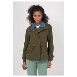 Trenchcoat FRESHLIONS "Zelda", Damen, Gr. L, grün (braun), 100% Baumwolle, unifarben, normal, Mäntel, mit stilvollem Reverskragen