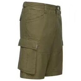 Shorts Ragwear "Merly Linen", Herren, Gr. 31, Normalgrößen, grün (olivgrün), Material: 65% Baumwolle, 35% Leinen, bequem knielang, Hosen, Kurze Leinenhose in Cargo-Optik