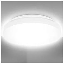 B.K.LICHT LED Deckenleuchte "BK_DB1295 LED Bad-Deckenleuchte, IP44, 10W, 4.000K neutralweißes Licht", weiß, 1, Ø 22cm H: 5,8cm, 1 Stk., Leuchten, Spritzwasserschutz, Badlampe, 900Lm, Ø22cm