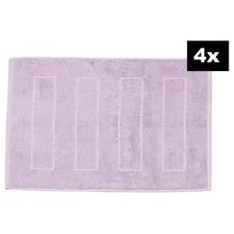 Badematte done. "DAILY UNI 4er-Set", lila (lavender), H:5mm, Baumwolle, Badematten, Badvorleger aus 100% Baumwolle