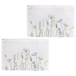 Platzset my home "Nérac", grün, B:45cm L:30cm, Obermaterial: 100% Polyester, Platzsets, 2er Set, basic, bedruckt, pflegeleicht, Esszimmer, Wohnzimmer