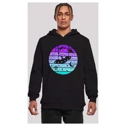 Kapuzenpullover F4NT4STIC "Retro Alien Weltraum Sonnenuntergang", Herren, Gr. 4XL, schwarz, Obermaterial: 65% Baumwolle, 35% Polyester, slim fit, Pullover, Premium Qualität