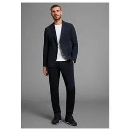 Anzug Bruno Banani ""Packable Suit"", Herren, Gr. 52, marine, Web, Obermaterial: 86% Polyester, 14% Elasthan, unifarben, slim fit, Anzüge, perfekt für Reisen immer Top gestylt ohne Knitterfalten