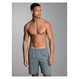 Bermudas TRIGEMA "TRIGEMA Bermuda mit Allover-Retro-Print", Herren, Gr. M, US-Größen, navy, 100% Baumwolle, Hosen