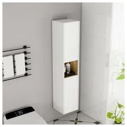 Hochschrank Welltime "VALENCIA", weiß, B:35cm H:170cm T:31cm, MDF, Schränke