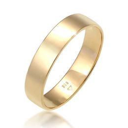 Elli Ringe - Ring Bandring Trauring Basic Hochzeit Paar 585 Gel - Gr. 58 MM - in Gold - f&uuml;r Damen