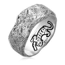 Haze & Glory Ringe - Ring Bandring - El Tigre Small 925 Silber - Gr. 66 MM - in Silber - f&uuml;r Damen