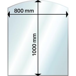 ADURO Funkenschutzplatte Bogenform 80 x 100 x 0,6 cm Glas transparent