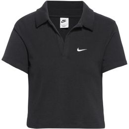 Nike Essential Croptop Damen - schwarz - Gr. S - Baumwolle/Elastan