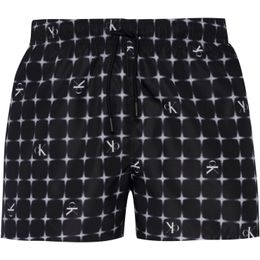 Calvin Klein Monogram Badehose Herren - schwarz - Gr. M - Polyester