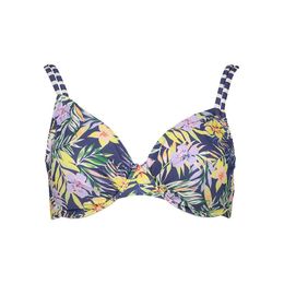 Venice Beach Bikini-Oberteil "Summer" in Dunkelblau/ Gelb - 56% | Gr&ouml;&szlig;e 36B-Cup | Damen-bademode