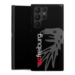 DeinDesign Galaxy S23 Ultra Handy Premium Case Smartphone Handyh&uuml;lle Schutzh&uuml;lle gl&auml;nzend Logo Sc Freiburg Official Licensed Product Premium Case