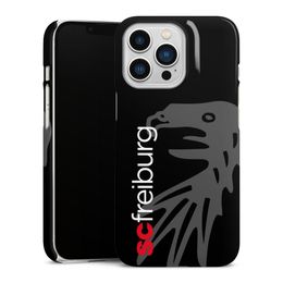 DeinDesign iPhone 13 Pro Handy Premium Case Smartphone Handyh&uuml;lle Schutzh&uuml;lle gl&auml;nzend Logo Sc Freiburg Official Licensed Product Premium Case