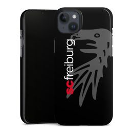 DeinDesign iPhone 14 Plus Handy Premium Case Smartphone Handyh&uuml;lle Schutzh&uuml;lle gl&auml;nzend Logo Sc Freiburg Official Licensed Product Premium Case
