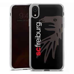 DeinDesign iPhone Xr Handy Silikon H&uuml;lle Case transparent Handyh&uuml;lle Logo Sc Freiburg Official Licensed Product Silikon Case