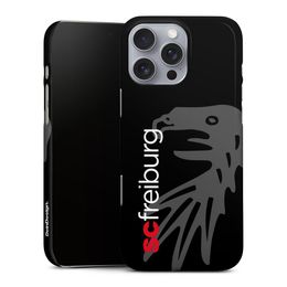 DeinDesign iPhone 16 Pro Max Handy Premium Case Smartphone Handyh&uuml;lle Schutzh&uuml;lle gl&auml;nzend Logo Sc Freiburg Official Licensed Product Premium Case