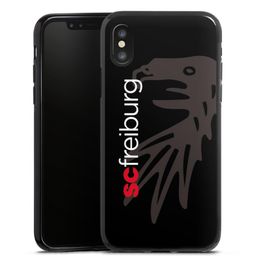 DeinDesign iPhone X Handy Silikon H&uuml;lle Case schwarz Handyh&uuml;lle Logo Sc Freiburg Official Licensed Product