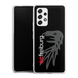 DeinDesign Galaxy A53 5G Handy Silikon H&uuml;lle Case transparent Handyh&uuml;lle Logo Sc Freiburg Official Licensed Product Silikon Case