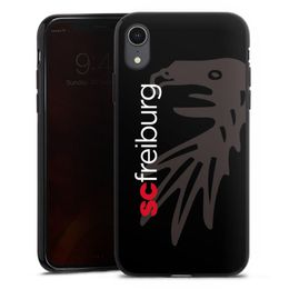 DeinDesign iPhone Xr Handy Silikon H&uuml;lle Case schwarz Handyh&uuml;lle Logo Sc Freiburg Official Licensed Product