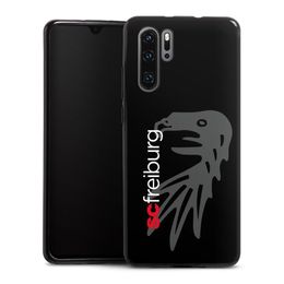 DeinDesign Huawei P30 Pro Handy Silikon H&uuml;lle Case schwarz Handyh&uuml;lle Logo Sc Freiburg Official Licensed Product