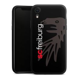 DeinDesign iPhone Xr Handy Premium Silikon H&uuml;lle Handyh&uuml;lle schwarz Case Logo Sc Freiburg Official Licensed Product Silikon Premium Case