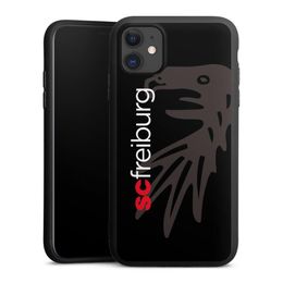 DeinDesign iPhone 11 Handy Premium Silikon H&uuml;lle Handyh&uuml;lle schwarz Case Sc Freiburg Logo Official Licensed Product Silikon Premium Case