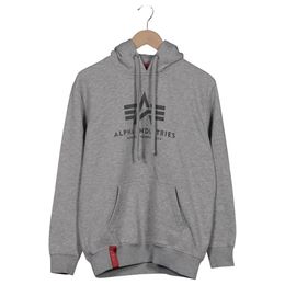 Alpha Industries Kapuzenpullover Herren Größe M Second Hand grau