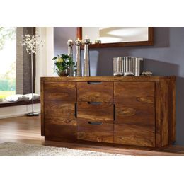 Sideboard Sheesham 150x45x75 walnuss lackiert DUKE #125