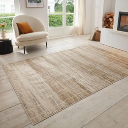 Teppich Hanse Home "Jord", beige (creme), B:240cm H:8mm L:340cm, Polypropylen (PP), Teppiche, Kurzflor, Läufer, Vintage, Wohnzimmer, Schlafzimmer, Esszimmer, Flur