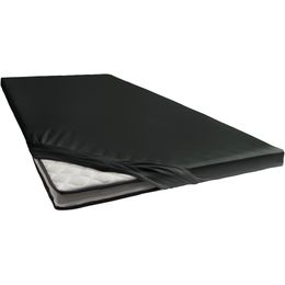 Spannbettlaken Cinderella "Topper-Spannbettlaken (bis 15 cm)", schwarz, B:160cm, Jersey, Obermaterial: 100% Baumwolle, Bettlaken, Elastizität für ein glatt bezogenes Bett, bis 15cm Höhe