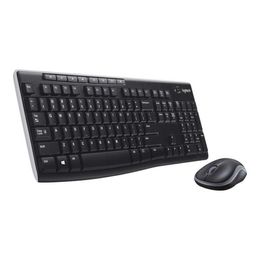 Logitech Tastatur/Maus Set USB,wireless,1000dpi MK270 sw (52-990-017)
