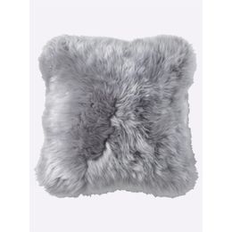 Kopfkissen HEINE HOME, grau, B:40cm L:40cm, 100% Lammfell, Kopfkissen