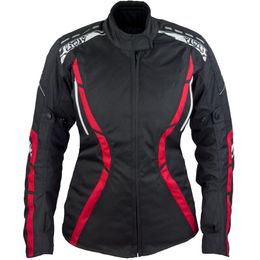Motorradjacke Roleff "Zelina RO" Gr. L, schwarz (schwarz, rot), Jacken, Damen, L, Obermaterial: 100% Polyester. Innenfutter: 100% Polyester