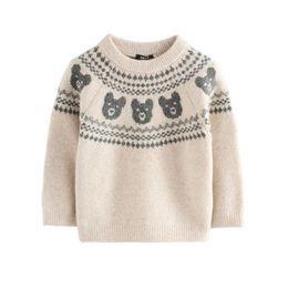 next Pullover 'Fairisle' Jungen Gr&ouml;&szlig;e 104 beige / tanne