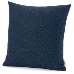 Røros Tweed Lammwollkissenbezug Doubleface Blau-Grau