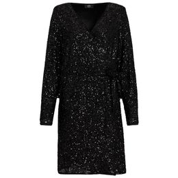 Gina Benotti Damen Paillettenkleid in Wickel-Optik