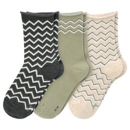 Gina Benotti 3 Paar Damen Socken mit Effektgarn