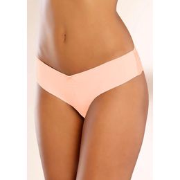 Lascana Brasilslip orange Gr. 44/46 für Damen. Mit Spitze, Schleife. Körpernah