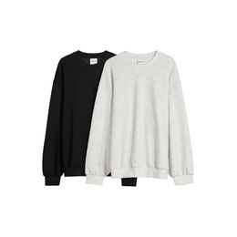 Bershka Sweatshirt female Grey, Black size S