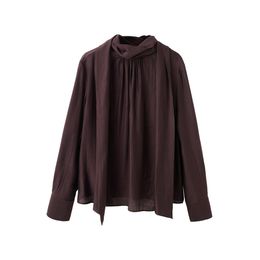 Mango Bluse 'STUT' Damen Größe S dunkelbraun