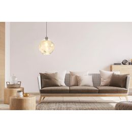 Kayoom Hängeleuchte "Natalie", beige, Ø 26cm H: 32cm, 1 Stk., Leuchten, handgefertigt, modern